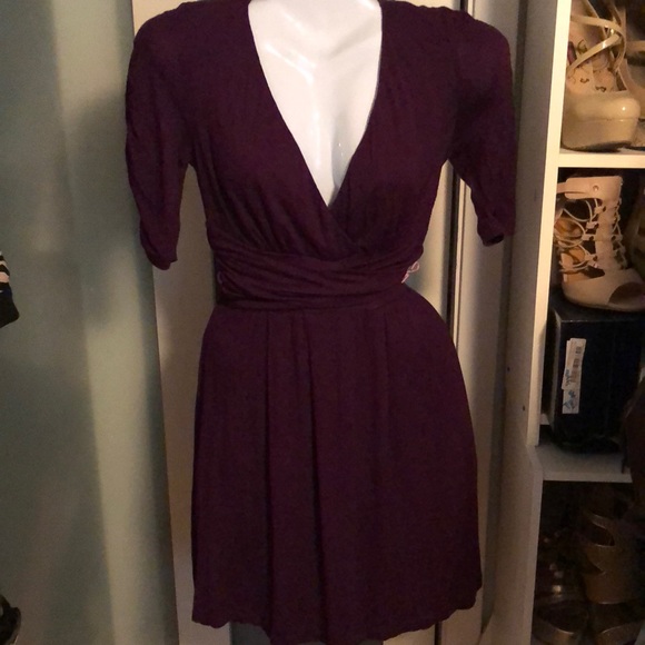 Teeze Me | Dresses | Bogo Eggplant Purple Dress With Gathered Waist ...